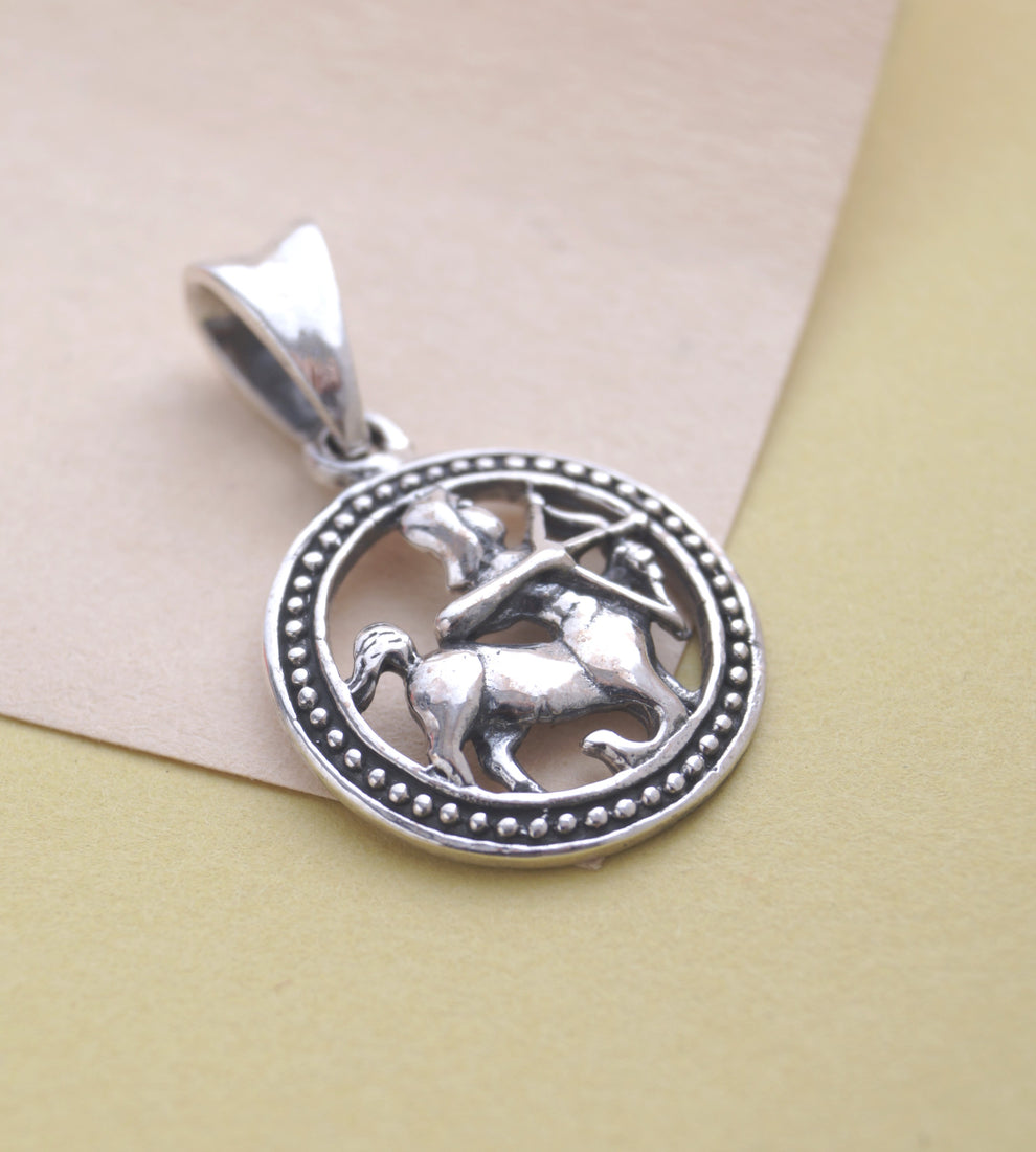 "Sagittarius Zodiac Sign Locket Pendant in Silver - Celestial Charm for ...