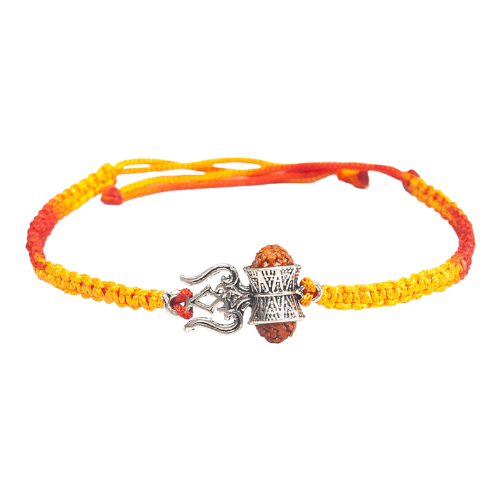 Damroo Trishul Rakhi for Brother Silver with Thread - Perfect for Men ...