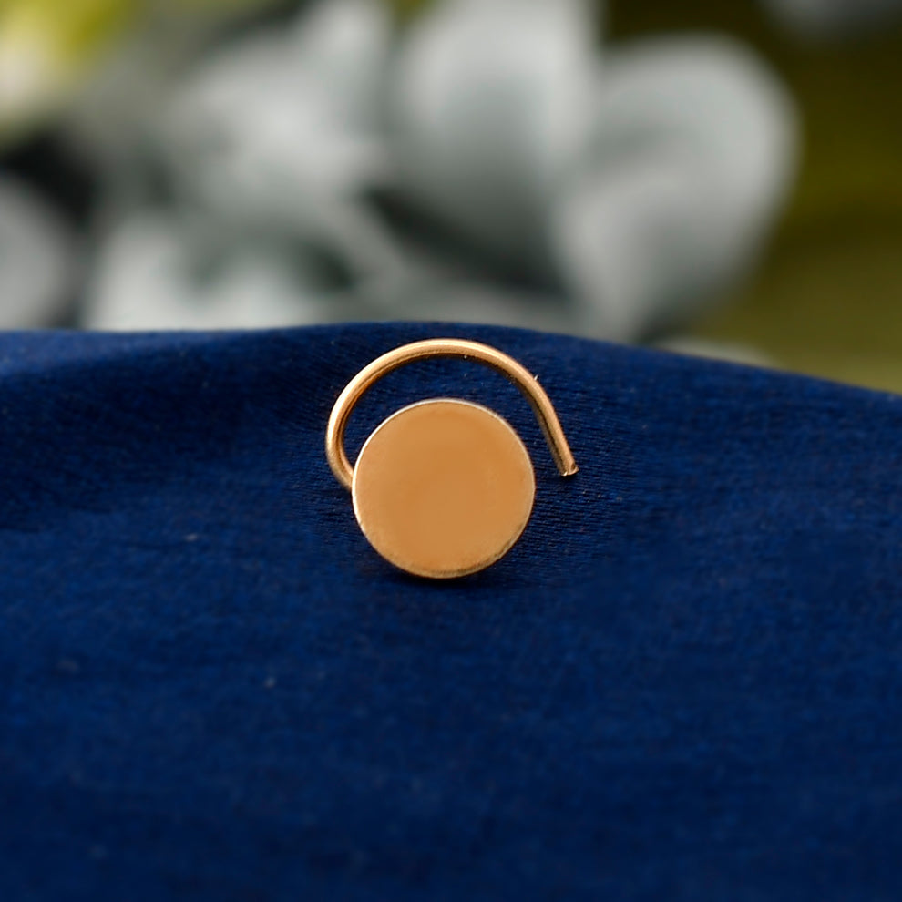 Gold Plated Silver 925 Round Nose Pin (6mm) For Women – NEMICHAND JEWELS